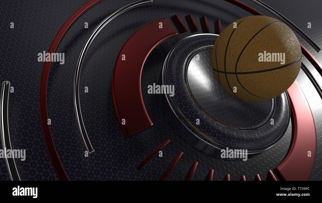 3D Render of a Basketball sports background Stock Photo - Alamy