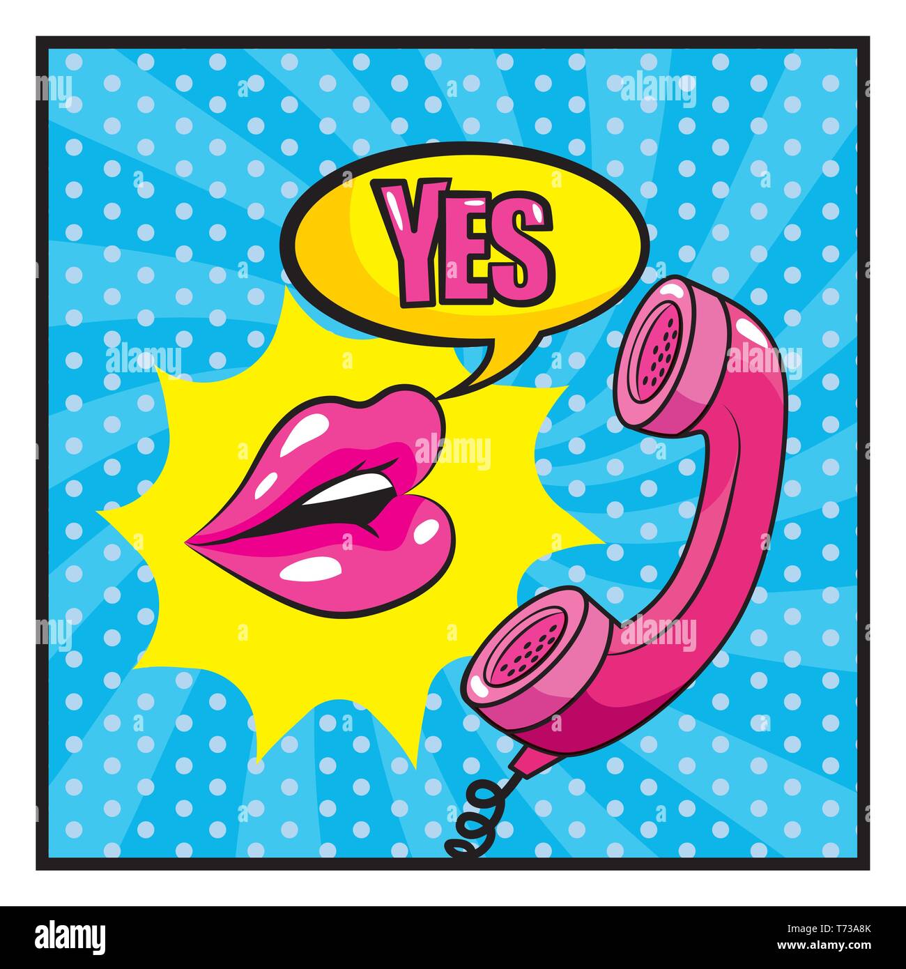 Comic Retro Woman Talking Phone Cut Out Stock Images And Pictures Alamy