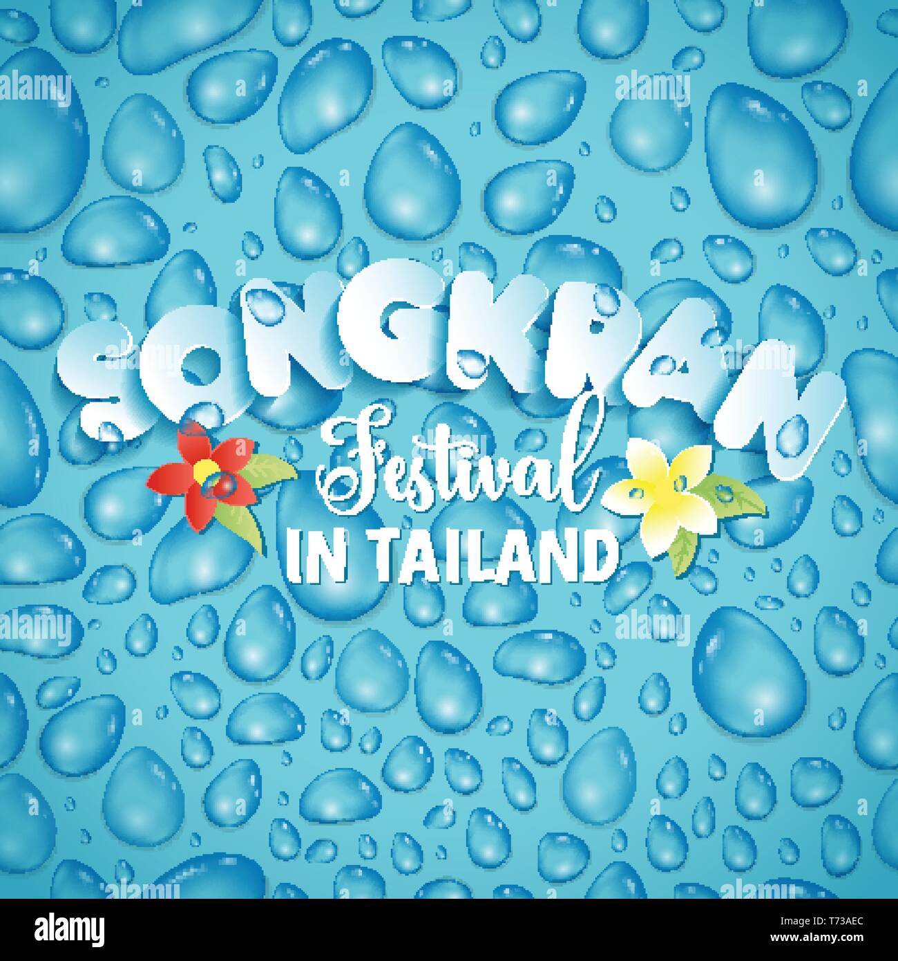 Songkran Festival in Thailand of April. Vector illustration Stock ...