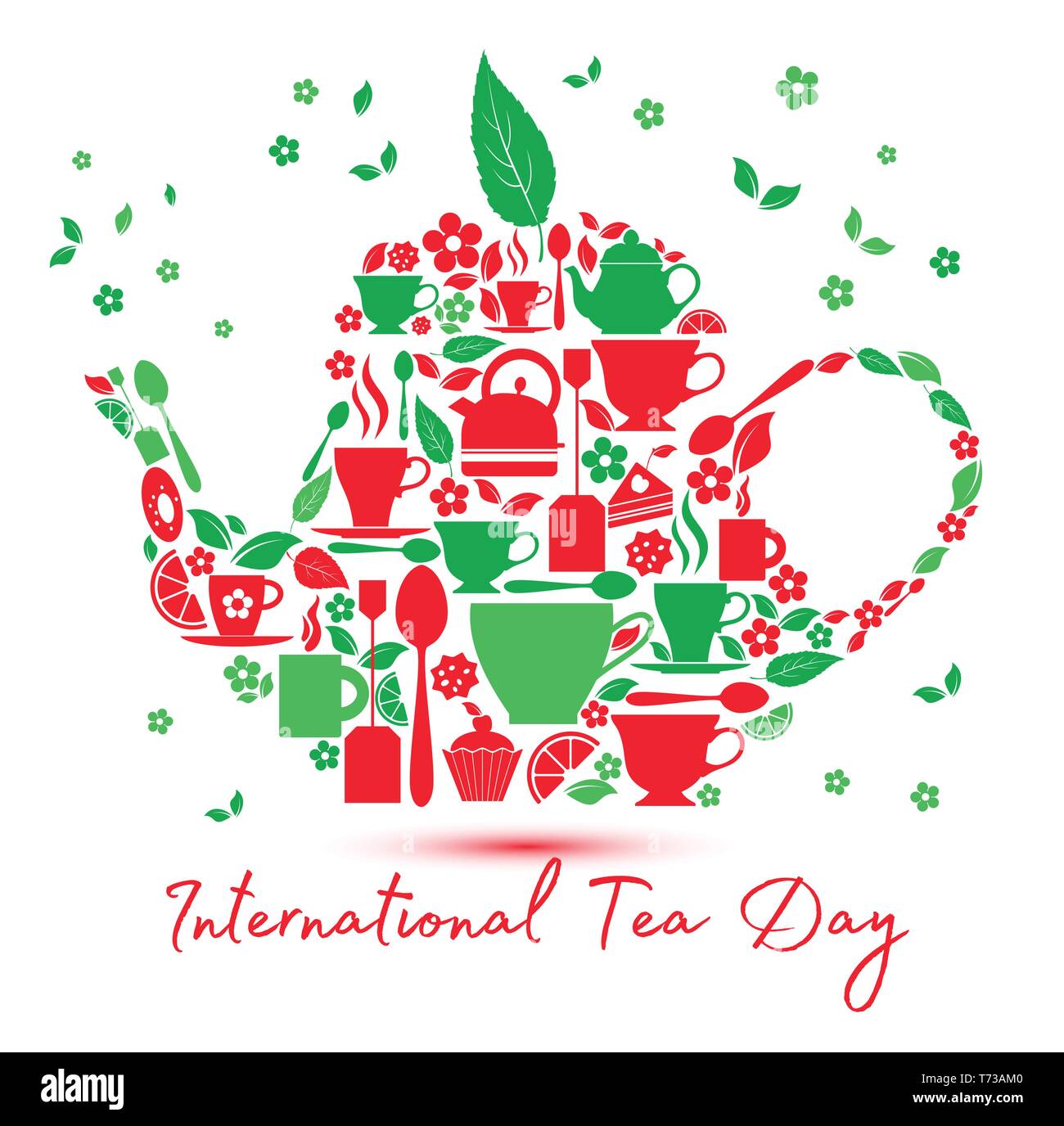 International tea day background Cut Out Stock Images & Pictures - Alamy