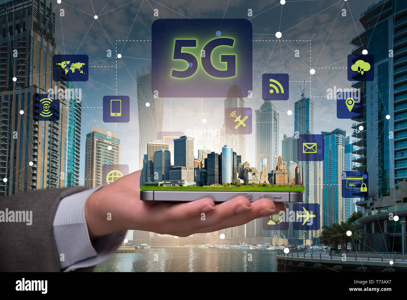 5g concept of internet connection technology Stock Photo - Alamy
