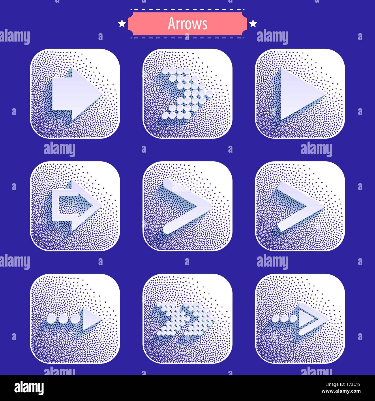 Arrows icons in modern style Stock Vector Image & Art - Alamy