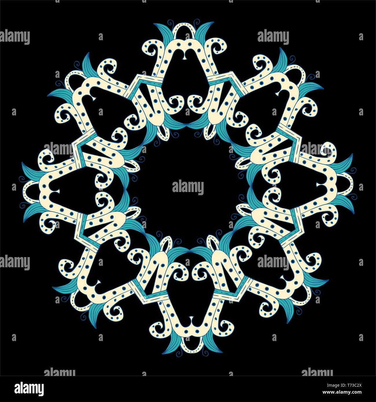 Beautiful ornamental rosette. For ethnic or tattoo design Stock Vector ...