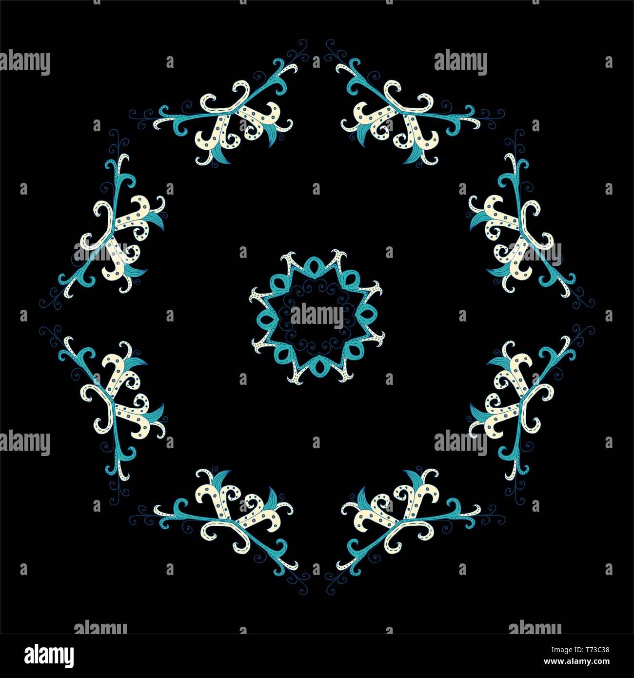 Beautiful ornamental rosette. For ethnic or tattoo design Stock Vector ...