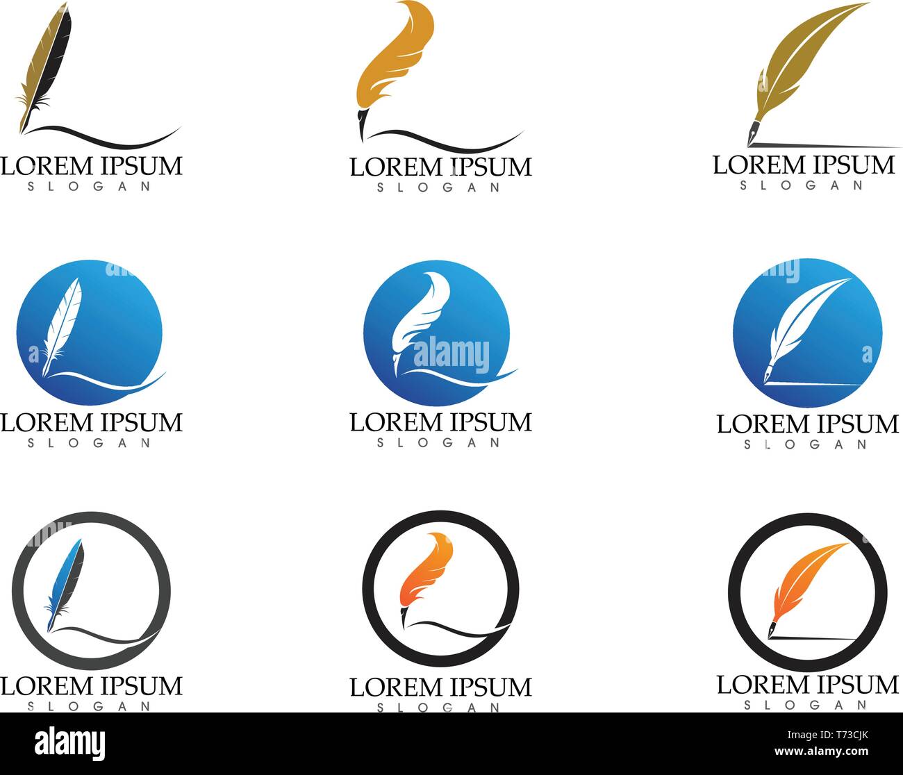 pen write sign logo template app icons Stock Vector Image & Art - Alamy