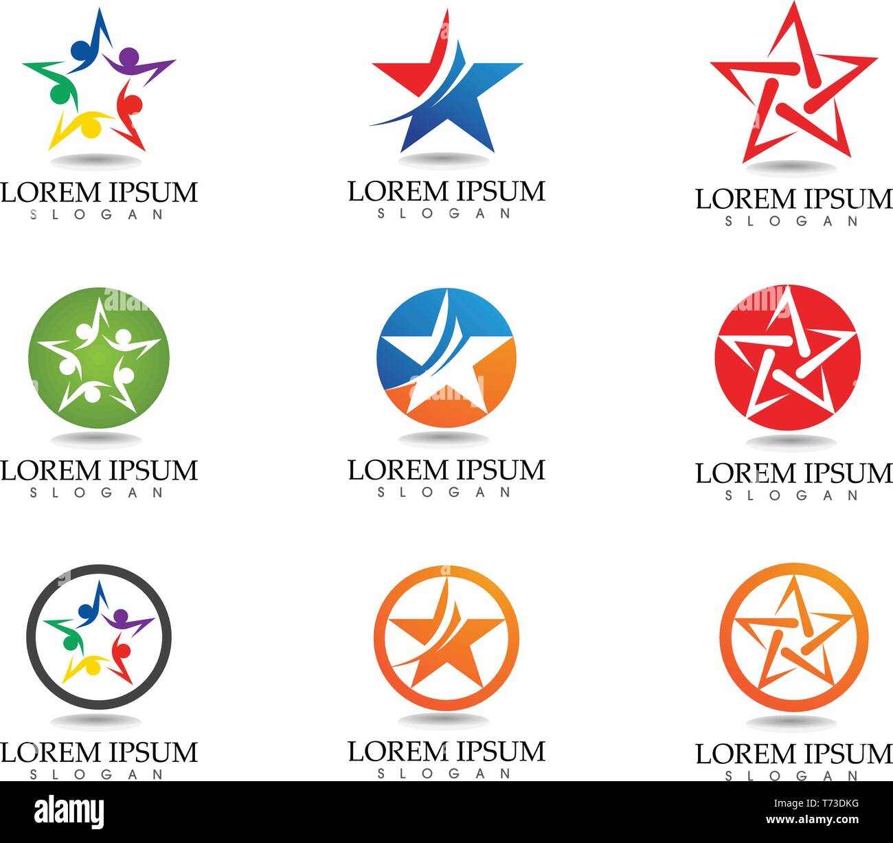 Star Logo Template Stock Vector Image & Art - Alamy