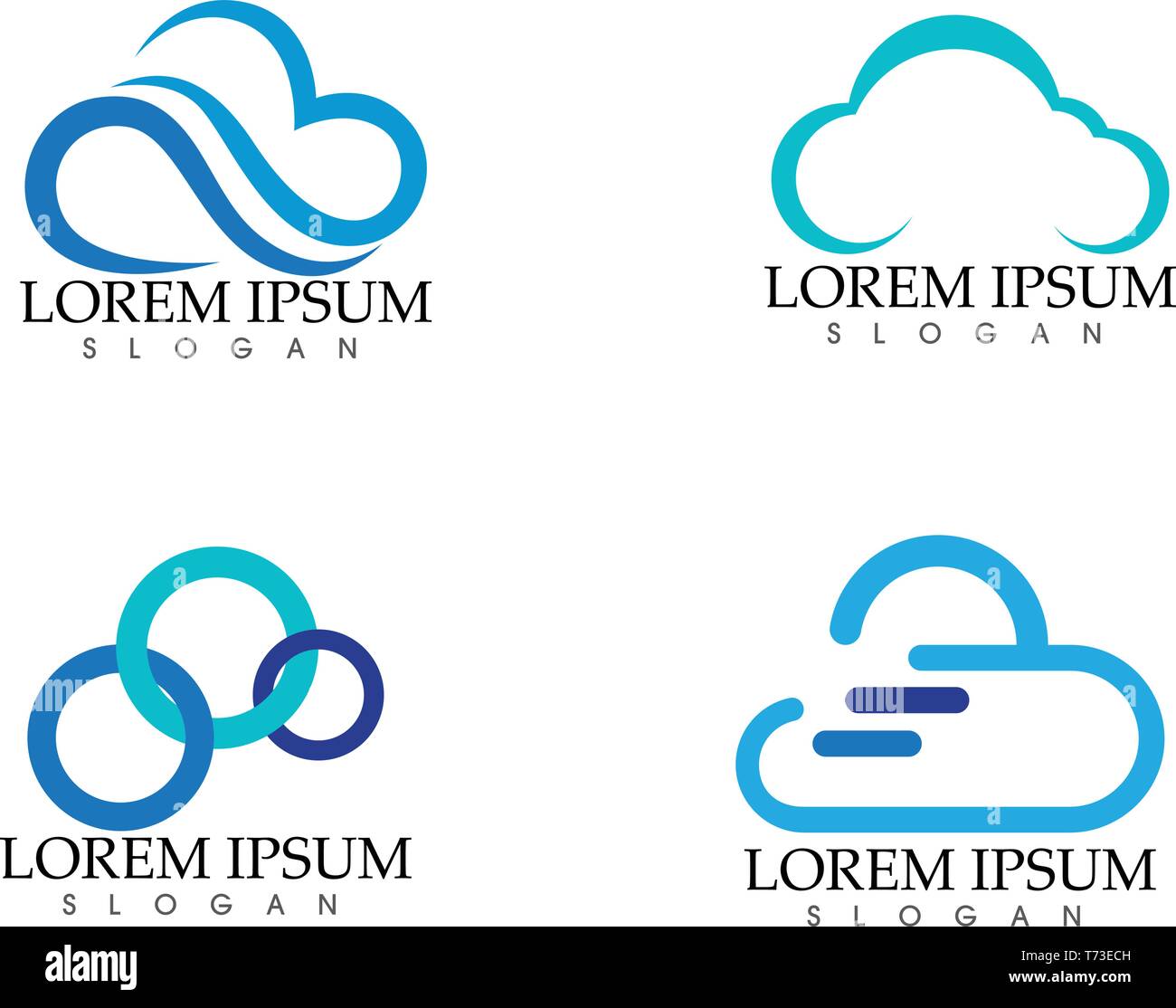 Cloud logo template vector illustration design icons Stock Vector Image & Art - Alamy