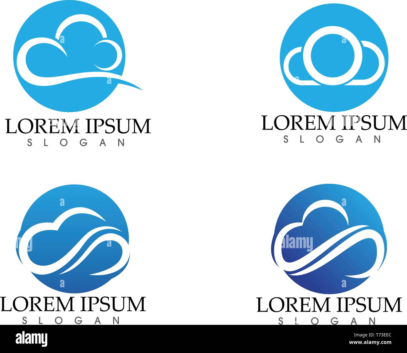 Cloud logo template vector illustration design icons Stock Vector Image ...