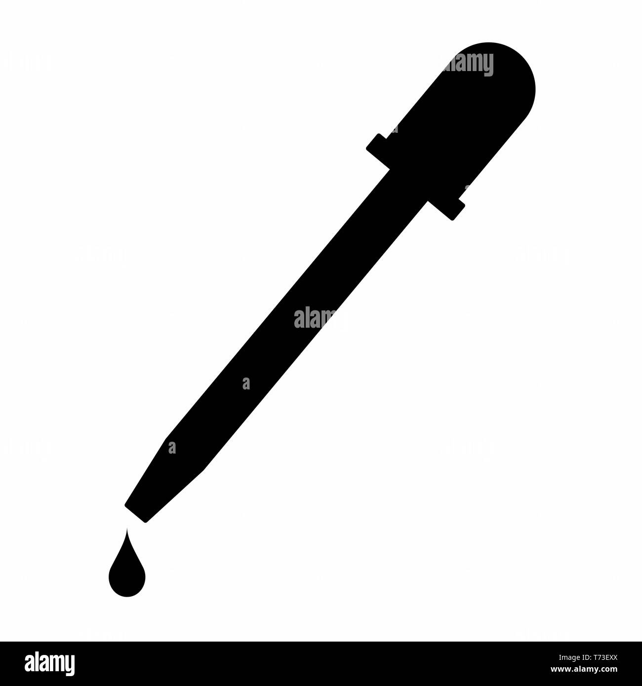 Dropper dark silhouette isolated on white background Stock Vector Image ...