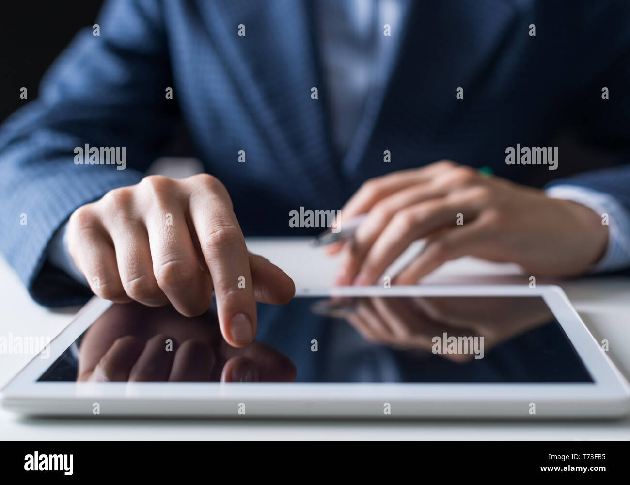 Male hand touching screen of digital tablet Stock Photo - Alamy Male hand touching screen of digital tablet Stock Photo - Alamy