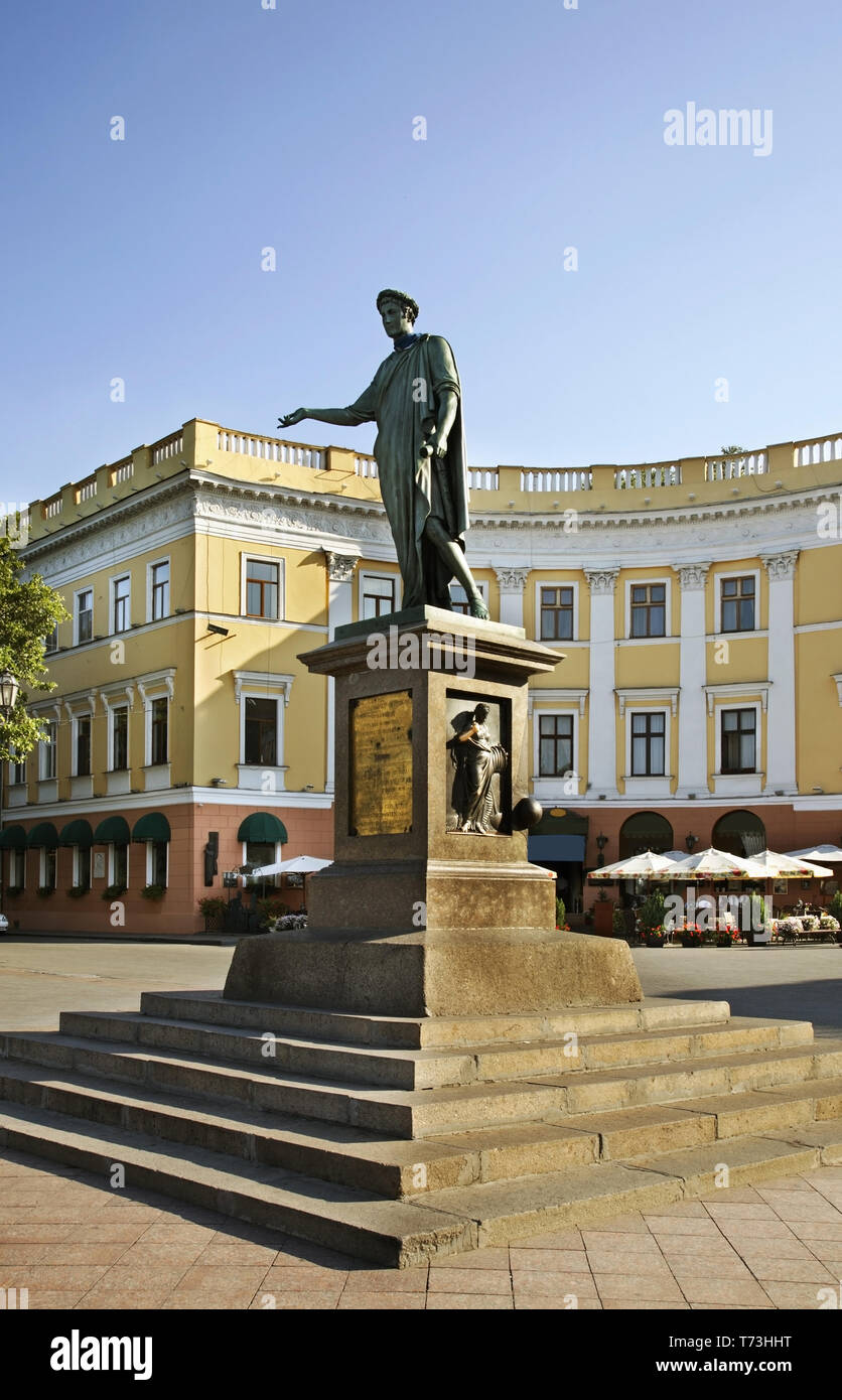 Statue of Duc de Richelieu in Odessa. Ukraine Stock Photo - Alamy