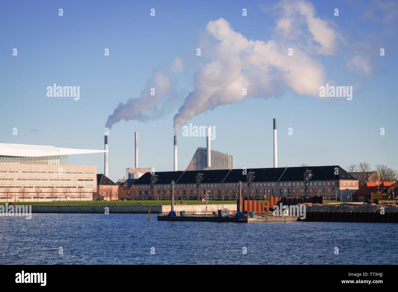 Copenhagen, Denmark. November 27 2018 Industrial buildings in ...