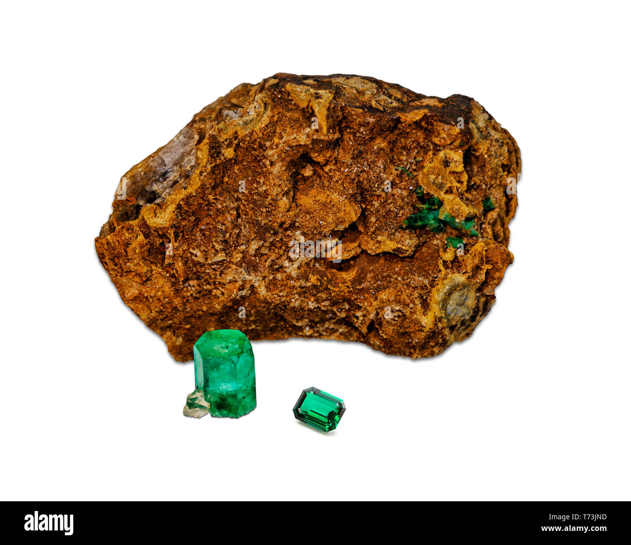 May birthstone, emerald, isolated on white background Stock Photo - Alamy