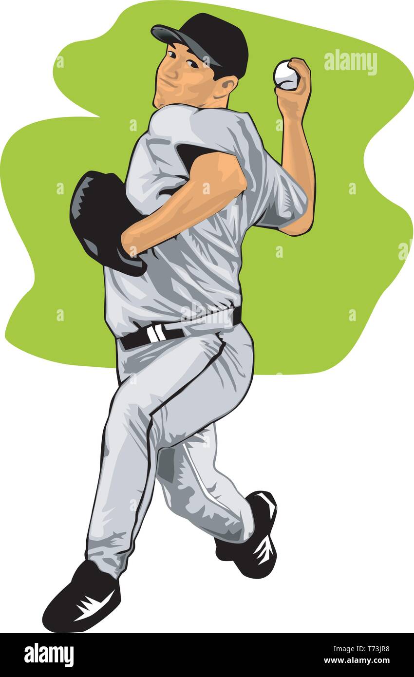 Baseball Pitcher Vector Illustration Stock Vector Image & Art - Alamy