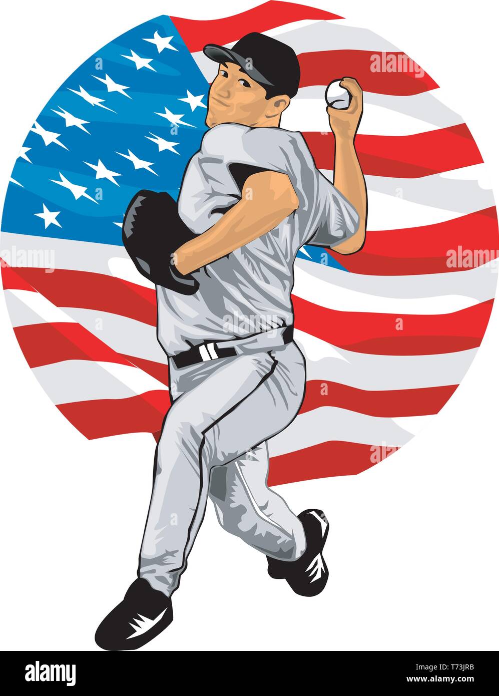 Baseball Pitcher Vector Illustration Stock Vector Image & Art - Alamy