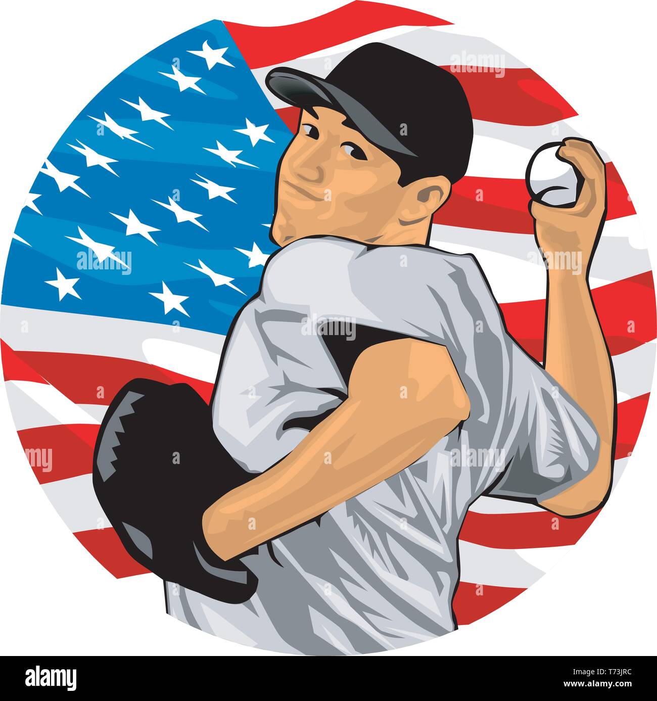Baseball Pitcher Vector Illustration Stock Vector Image & Art - Alamy