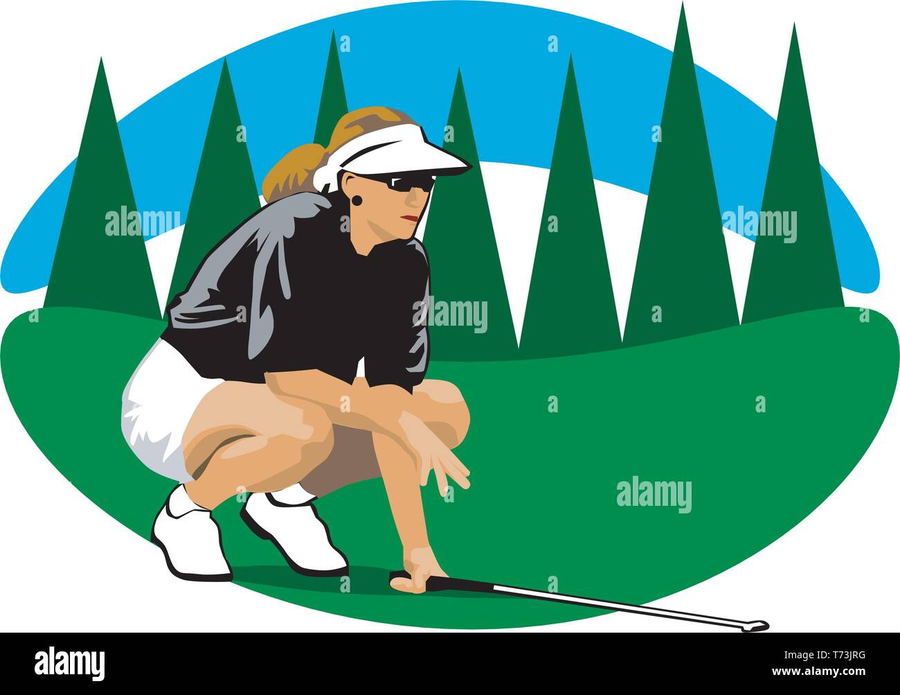 Golfer Vector Illustration Stock Vector Image & Art - Alamy