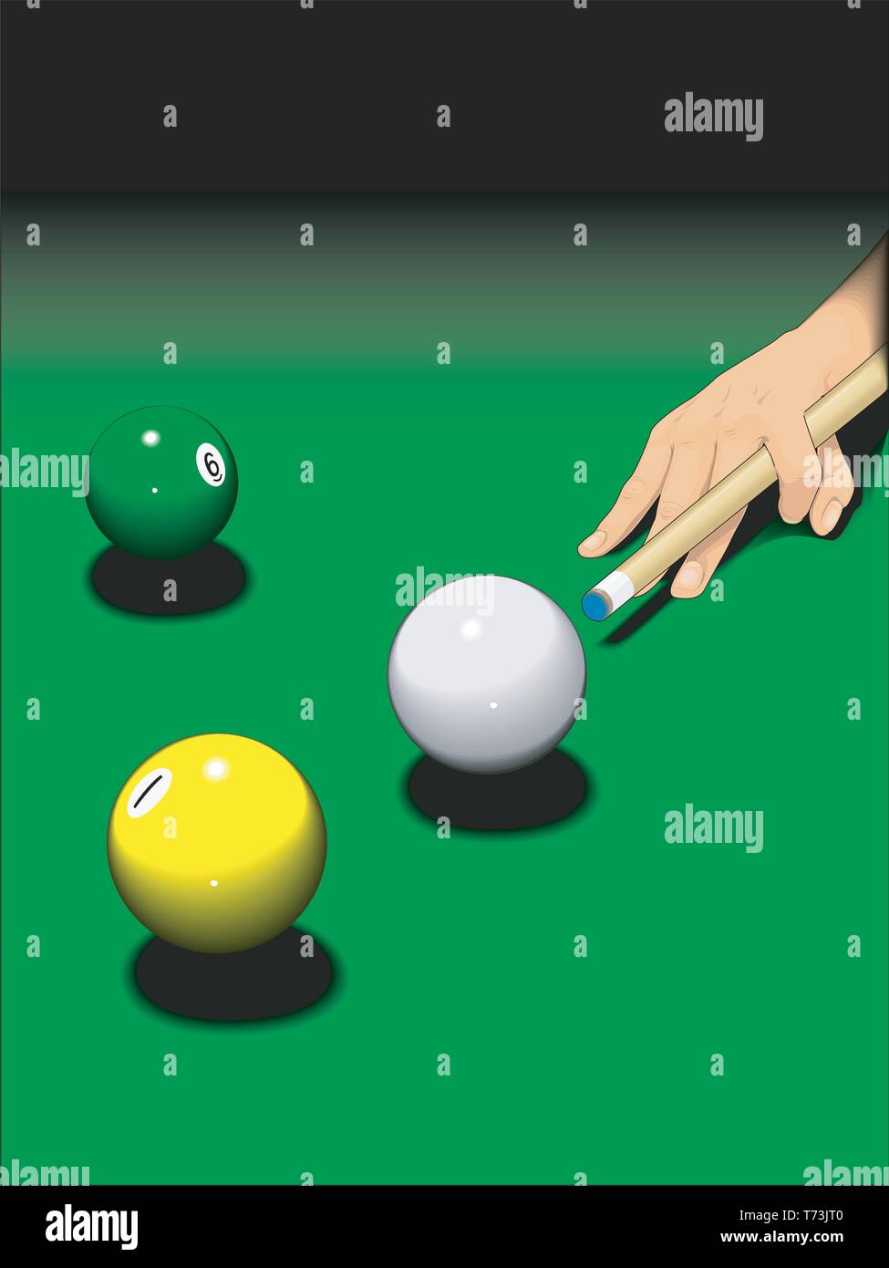 Shooting Pool Vector Illustration Stock Vector Image & Art - Alamy