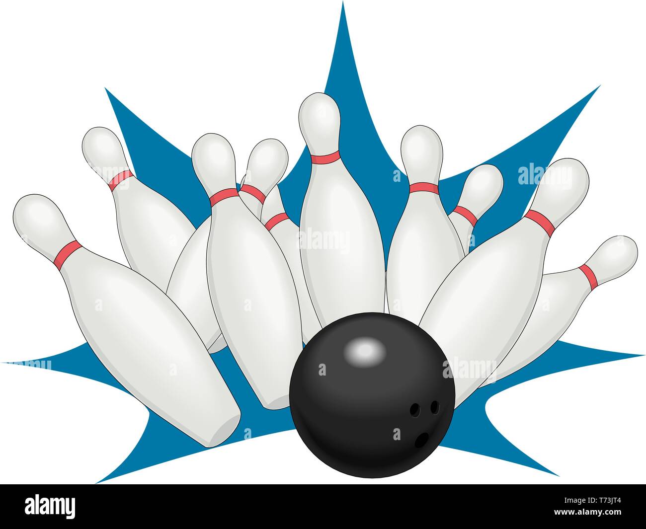 Bowling Strike Vector Illustration Stock Vector Image & Art - Alamy