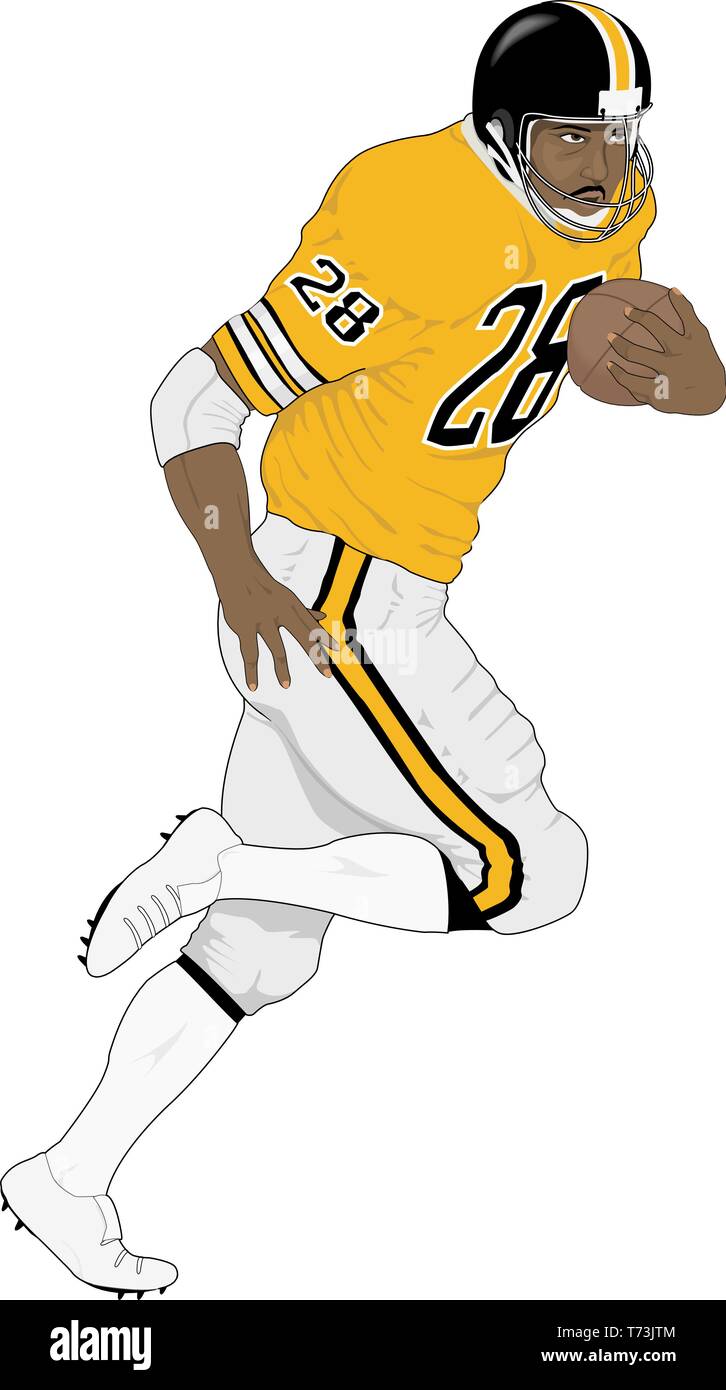 Football Player Vector Illustration Stock Vector Image & Art - Alamy