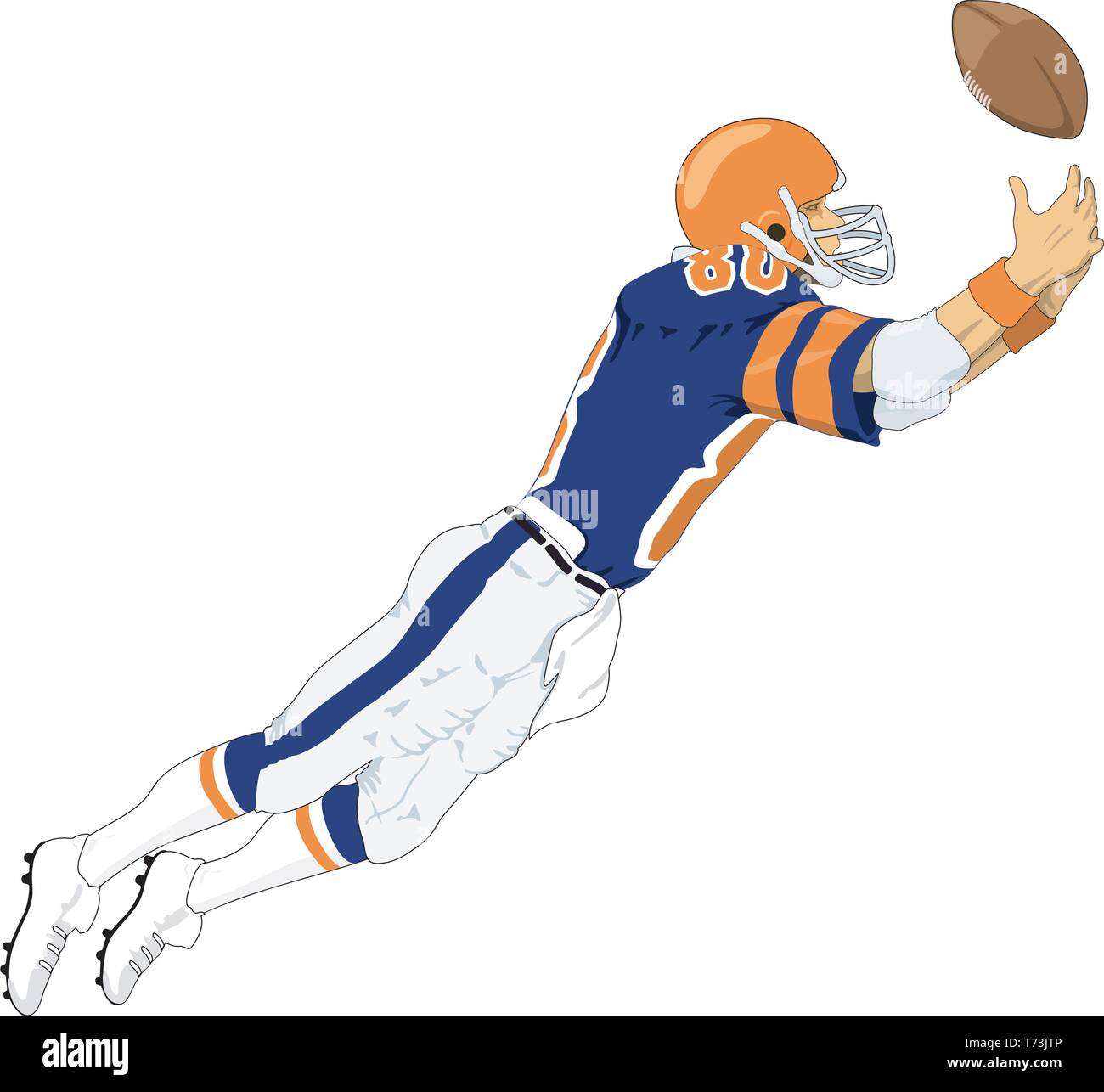 Football Player Vector Illustration Stock Vector Image & Art - Alamy