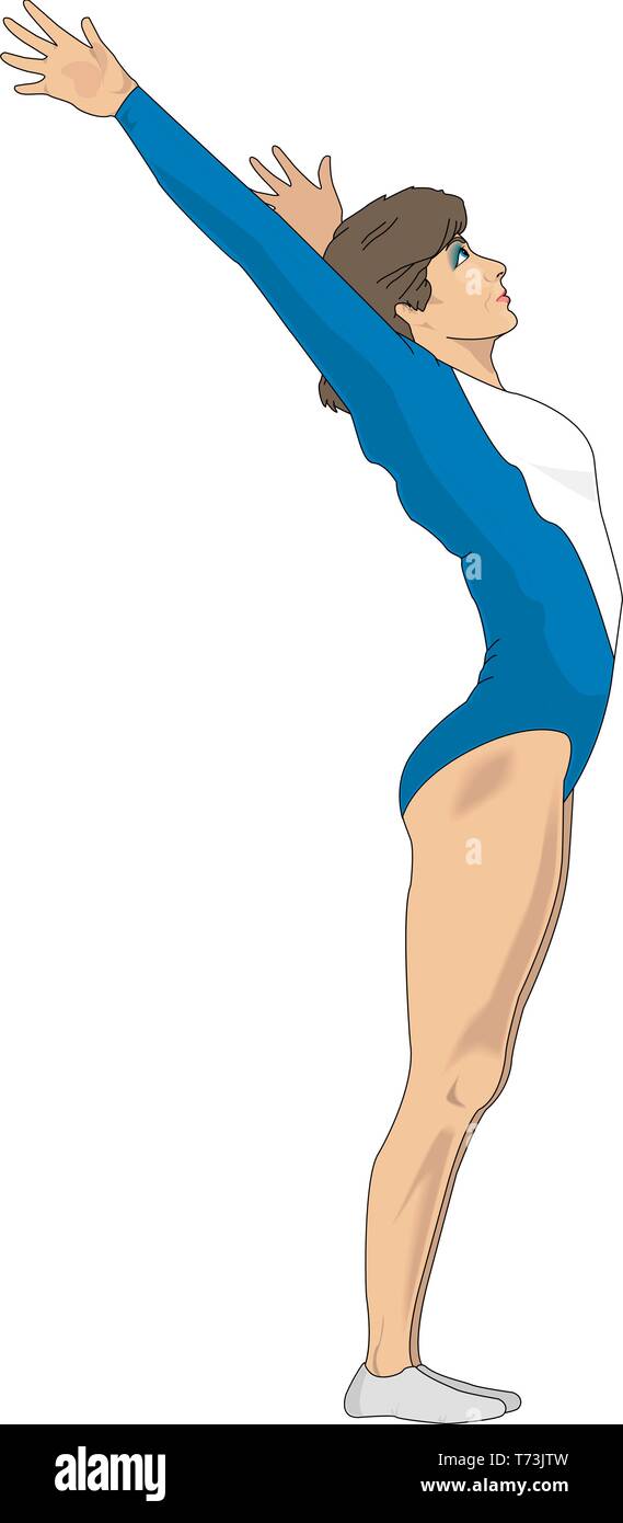 Gymnast Vector Illustration Stock Vector Image & Art - Alamy