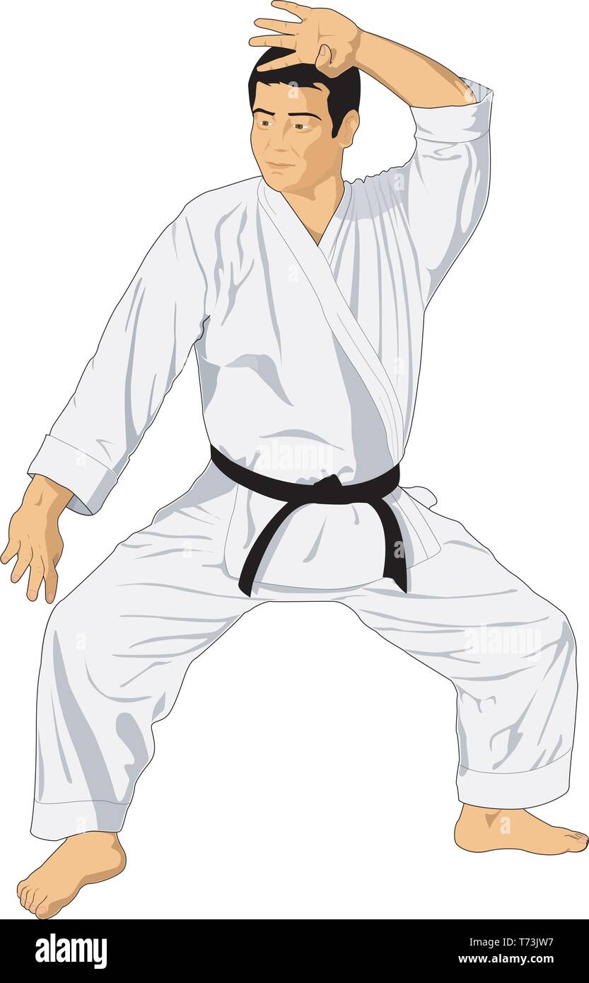 Karate Vector Illustration Stock Vector Image & Art - Alamy