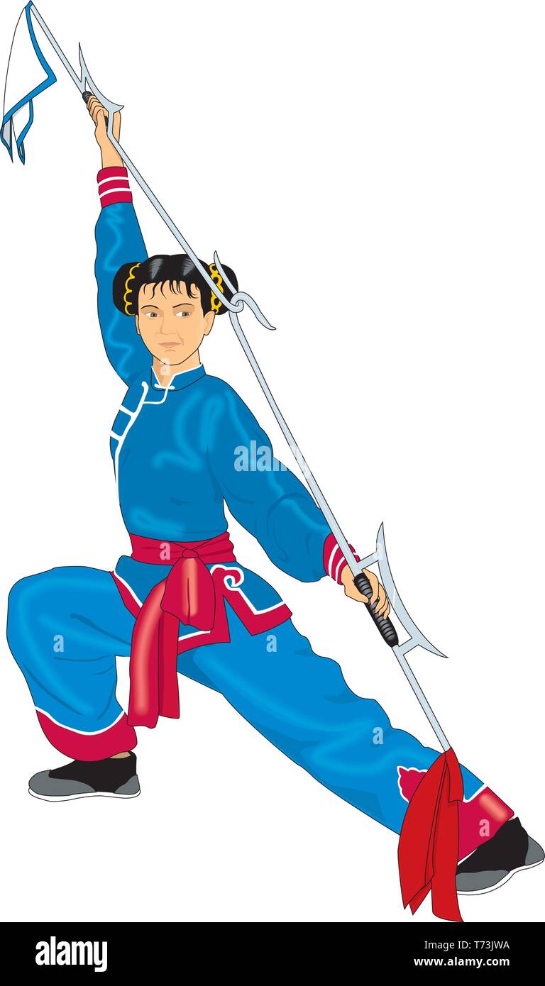 Kungfu Vector Illustration Stock Vector Image & Art - Alamy