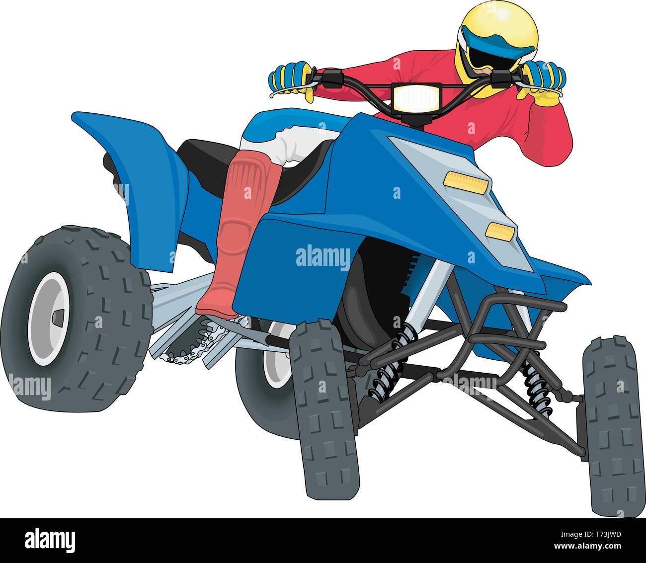 Quad Racer Vector Illustration Stock Vector Image & Art - Alamy