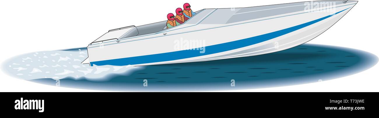Racing Boat Vector Illustration Stock Vector Image & Art - Alamy