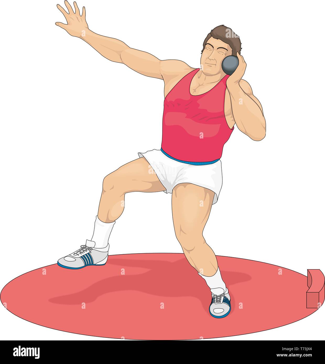 Shot Putter Vector Illustration Stock Vector Image & Art - Alamy