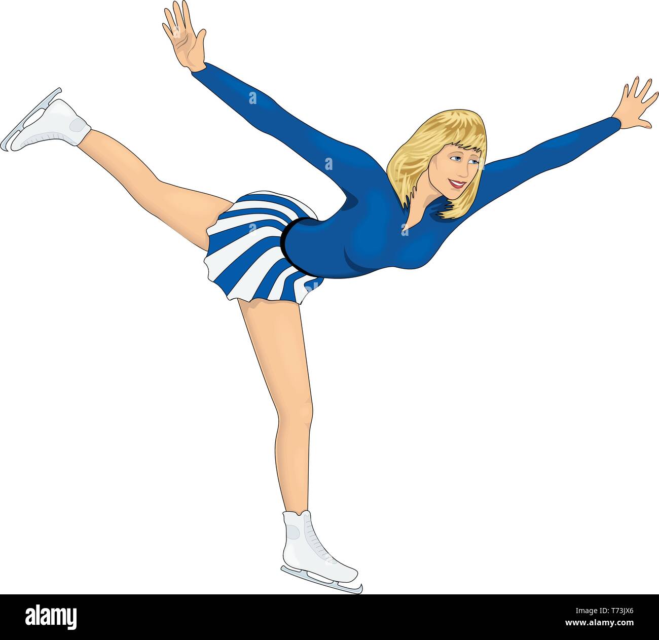 Ice Skater Vector Illustration Stock Vector Image & Art - Alamy
