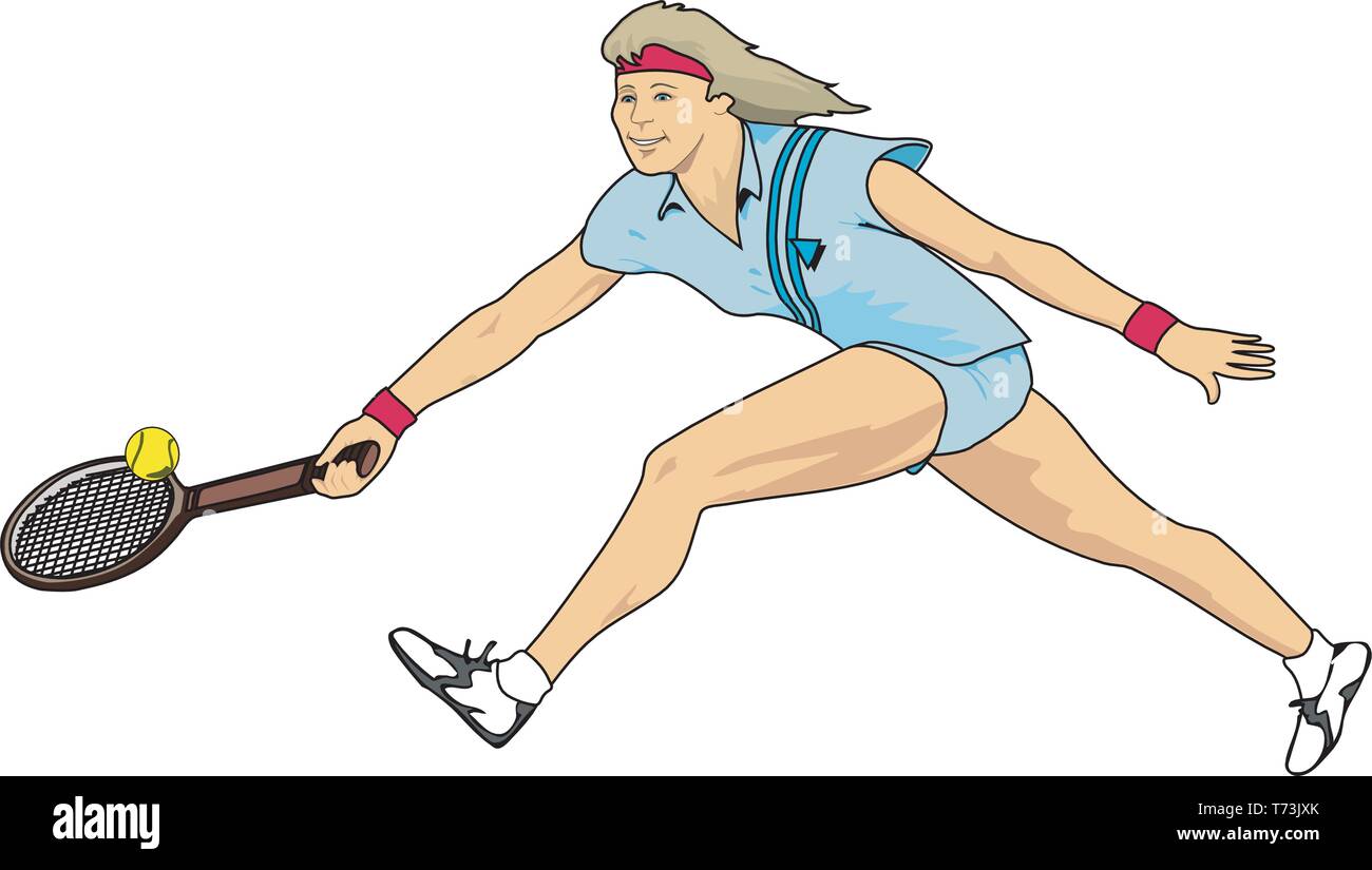 Tennis Player Vector Illustration Stock Vector Image & Art - Alamy