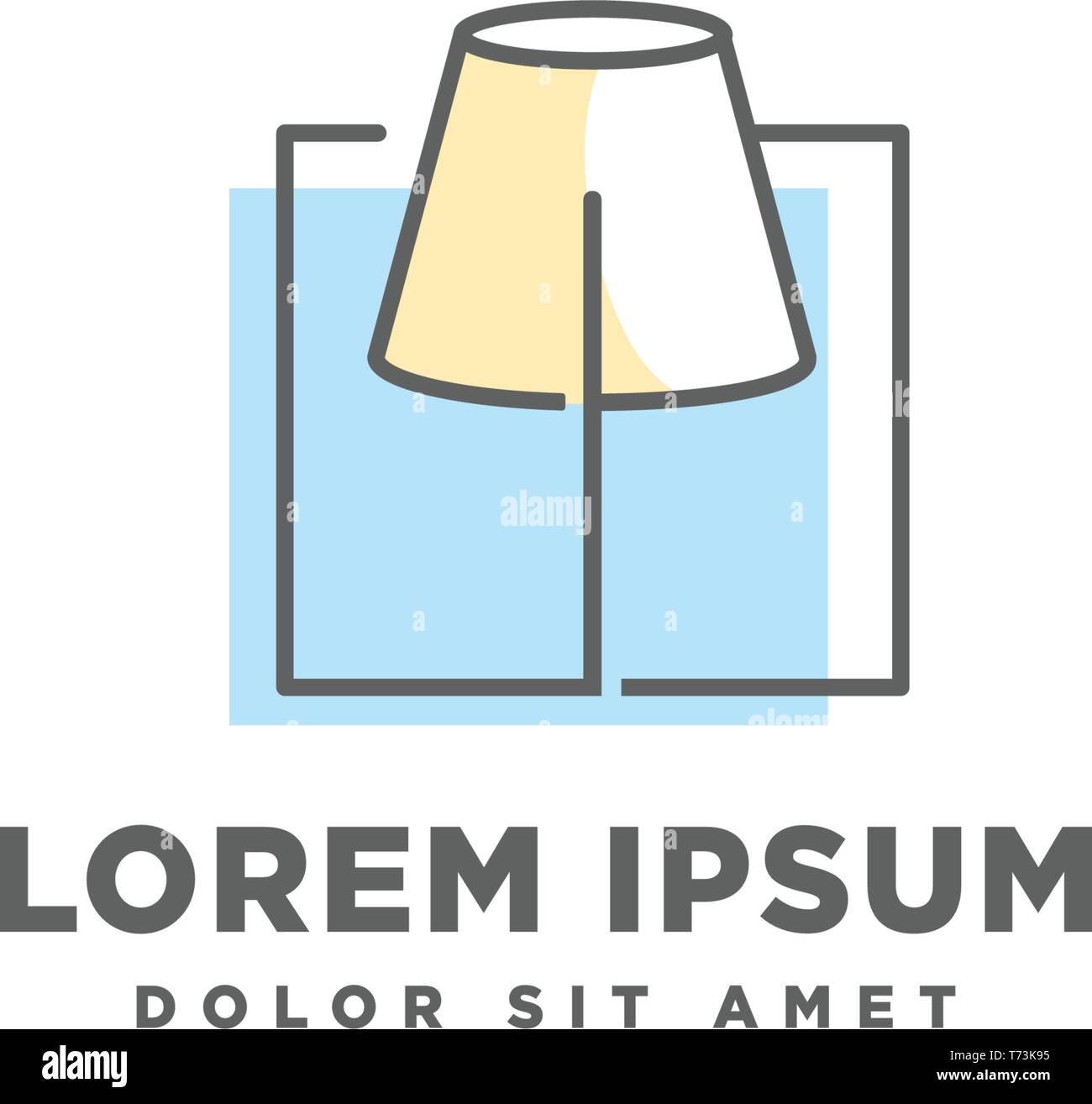 interior light logo design with line style vector illustration - vector ...