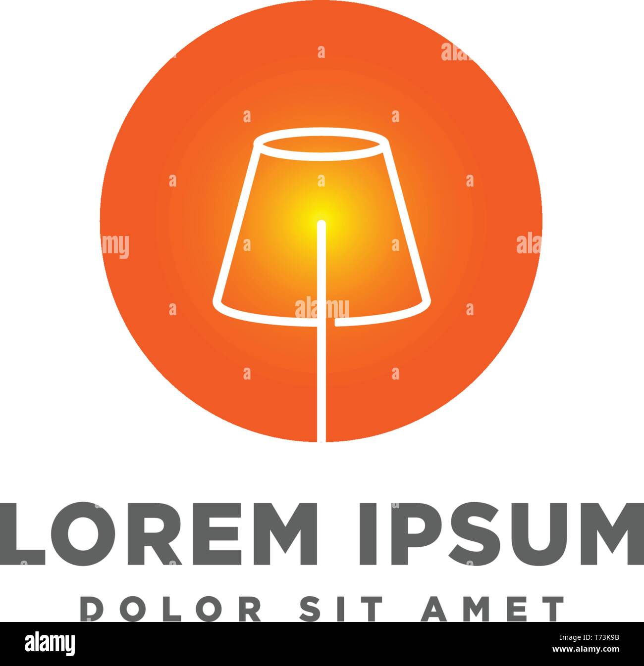 interior light logo design with line style vector illustration - vector ...