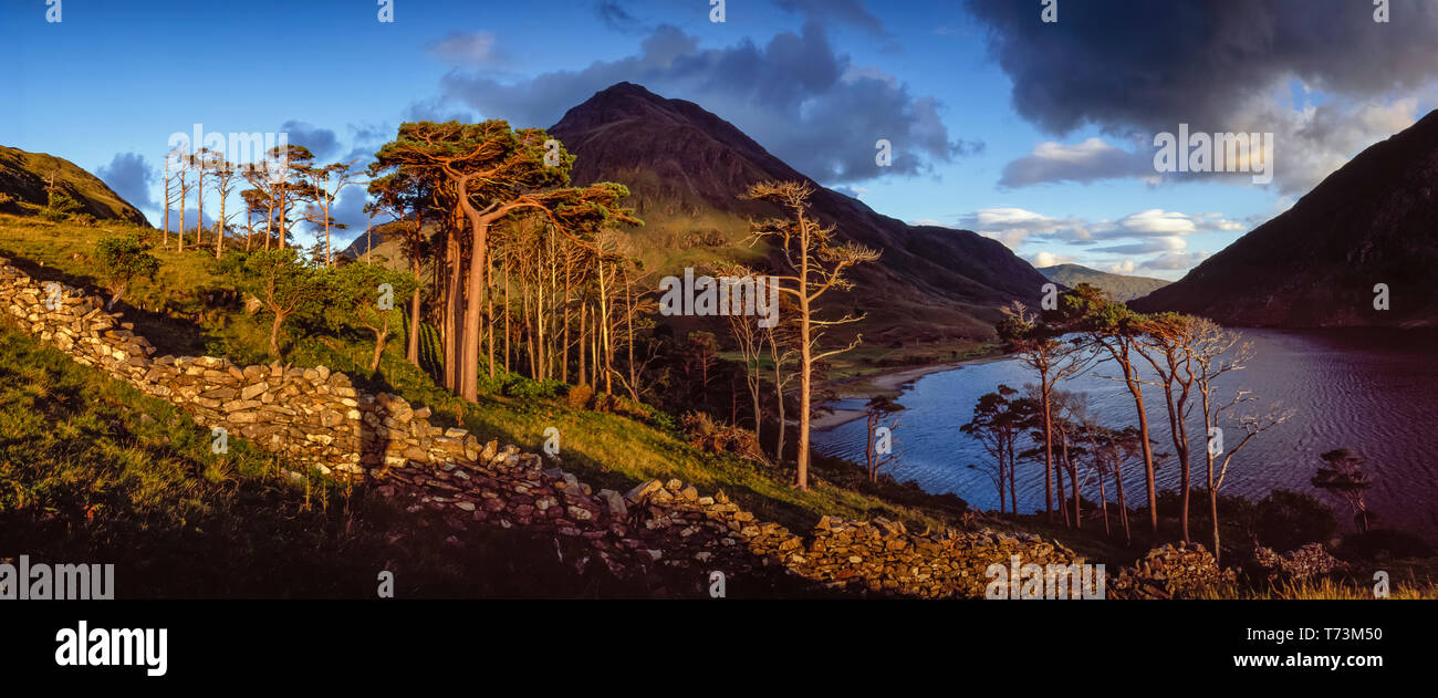River Running Along A Valley Stock Photo - Alamy