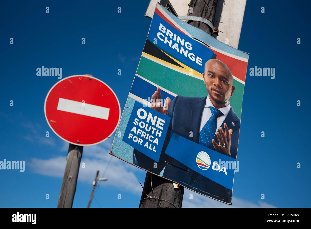 Durban, South Africa, April 16, 2019: A Democratic Alliance street ...