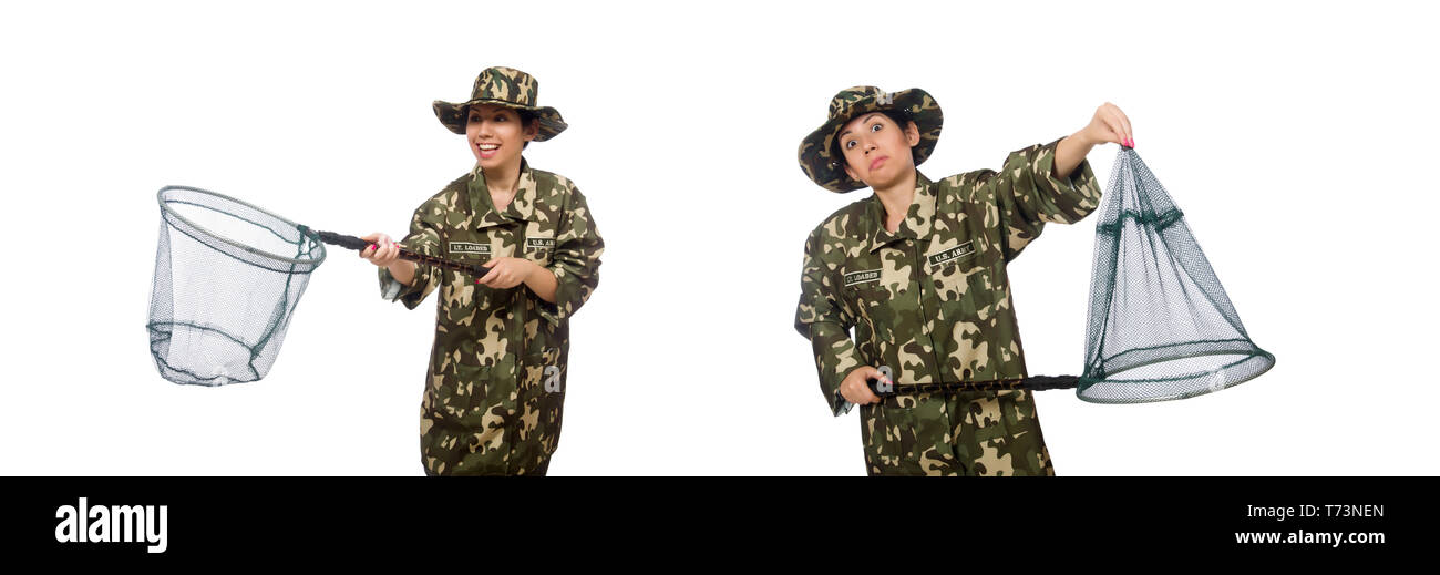 Woman in military clothing hi-res stock photography and images - Alamy
