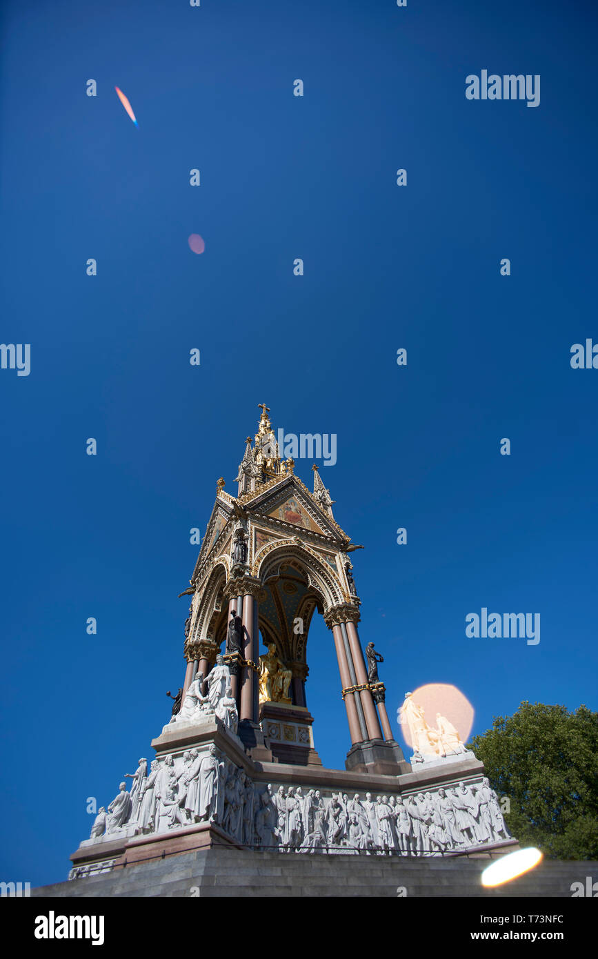 Stunning statue of the Prince Albert Memorial in front of the Royal ...