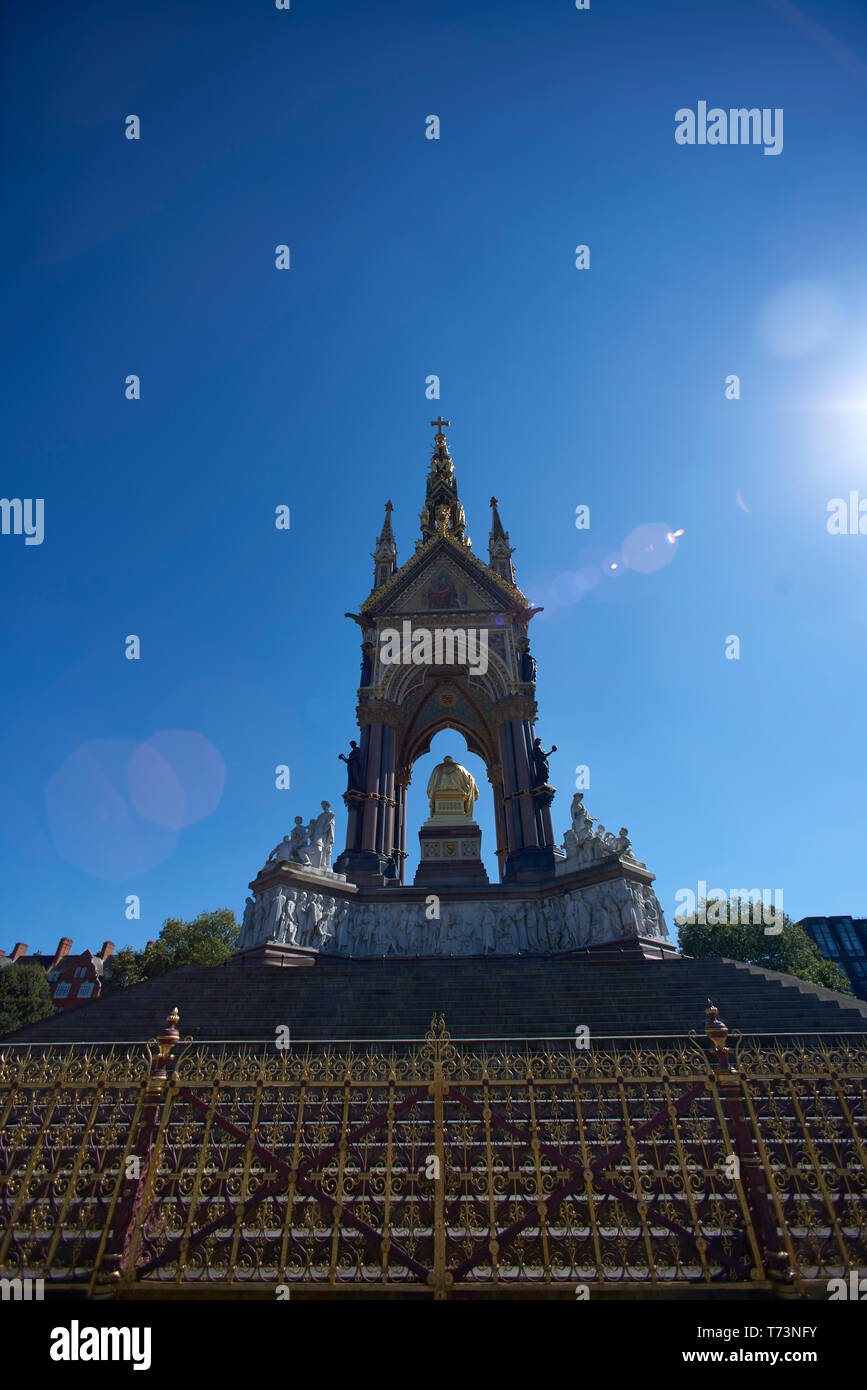 Stunning statue of the Prince Albert Memorial in front of the Royal ...