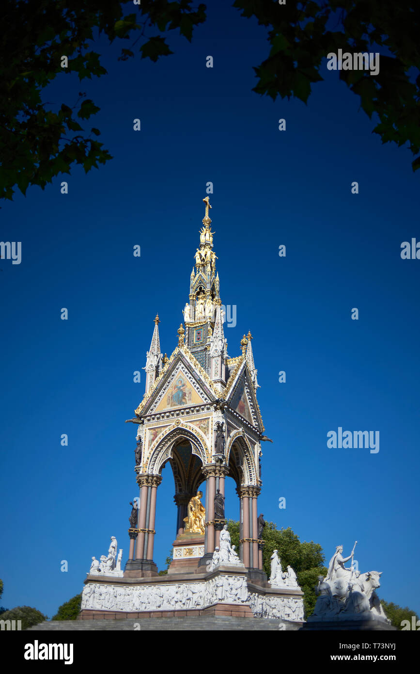 Stunning statue of the Prince Albert Memorial in front of the Royal ...