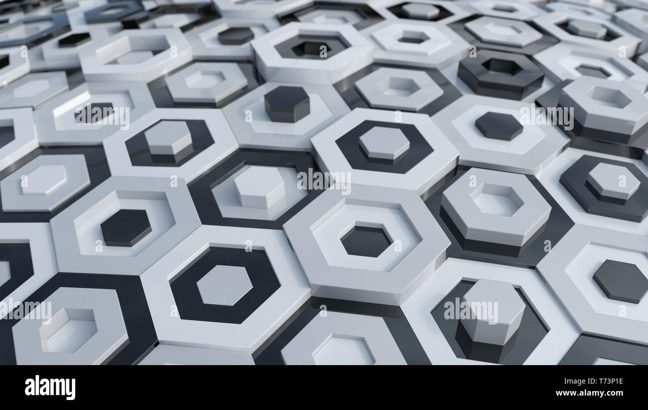 3D Render of Hex Abstract Background Stock Photo - Alamy