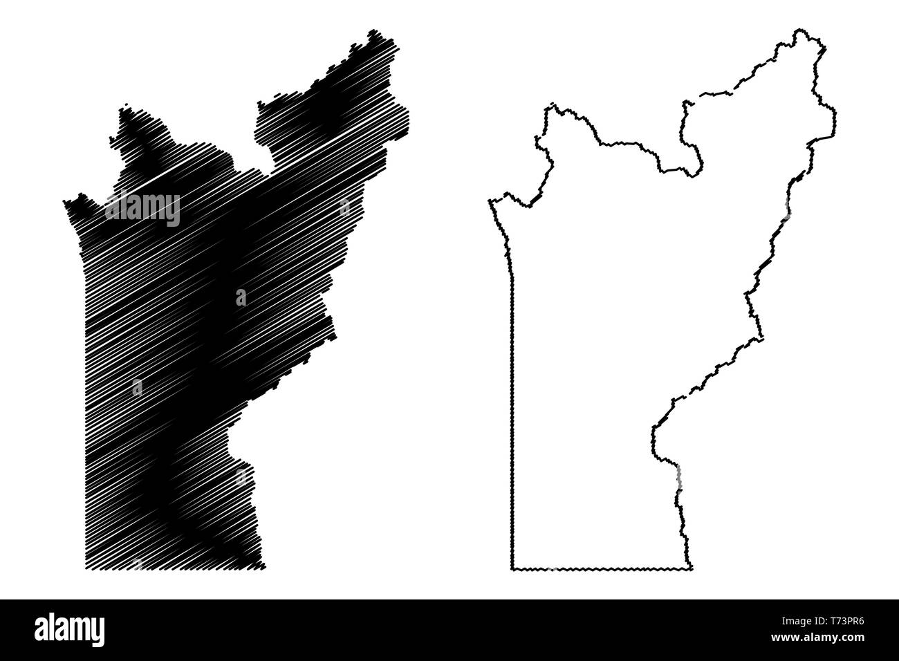 Trinity county map Black and White Stock Photos & Images - Alamy