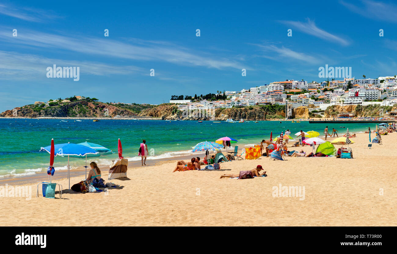 Albufeira beach detail Stock Photo - Alamy