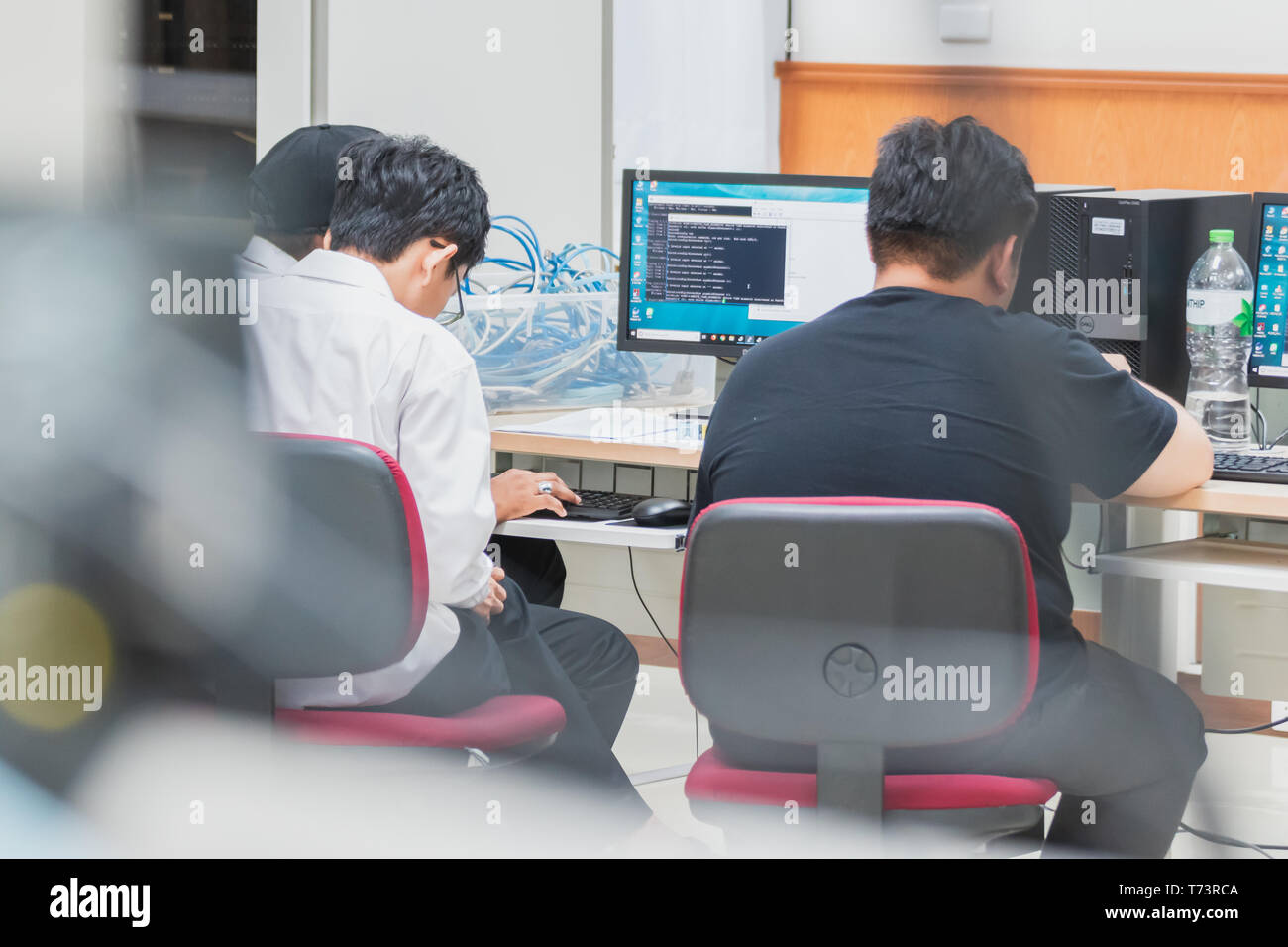 Back of Asian University students majoring in Computer Engineering ...