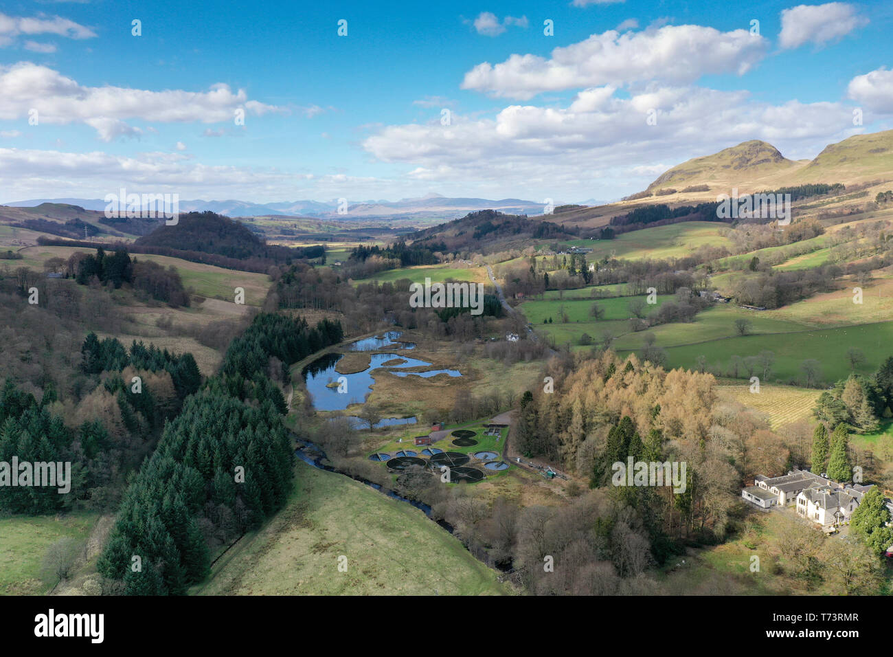 Blane Valley Stirlingshire with Dumgoyne hill Stock Photo - Alamy