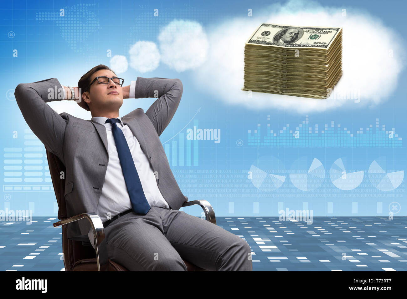 Man thinking about money dollars hi-res stock photography and images ...