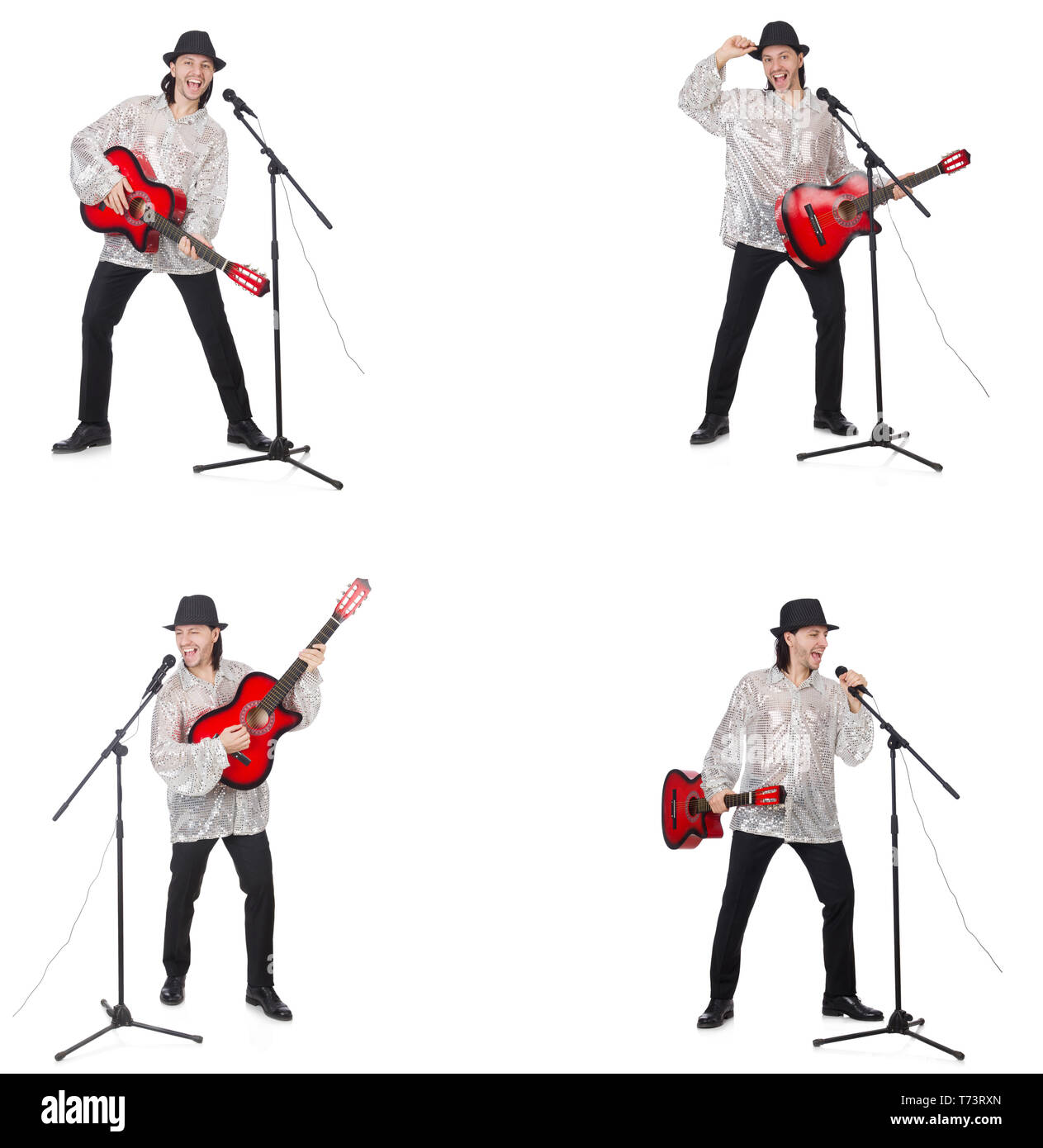 Man singing concert Cut Out Stock Images & Pictures - Alamy