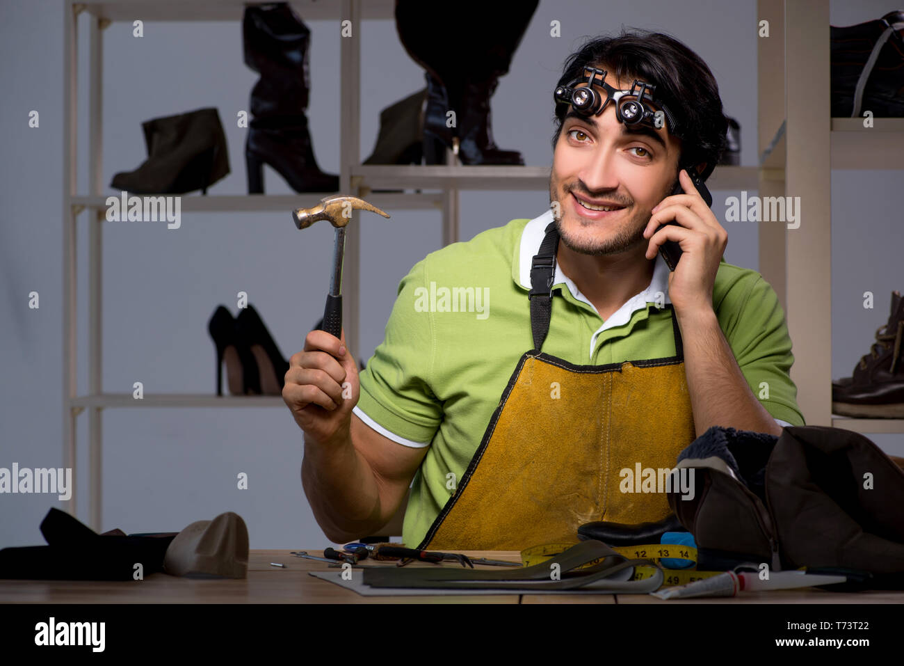 Happy shoemaker hi-res stock photography and images - Alamy