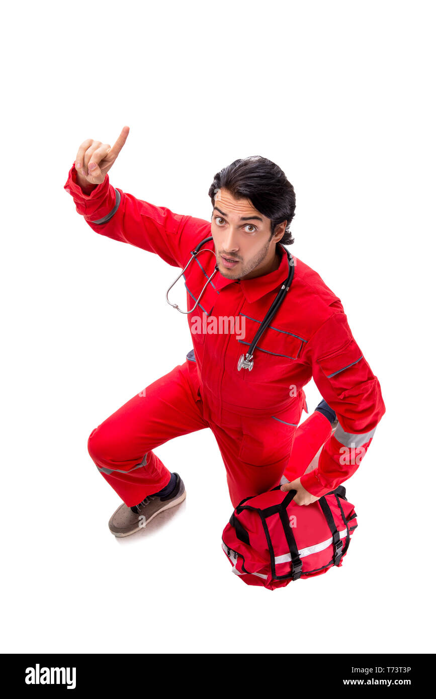 Paramedic in red uniform hi-res stock photography and images - Alamy